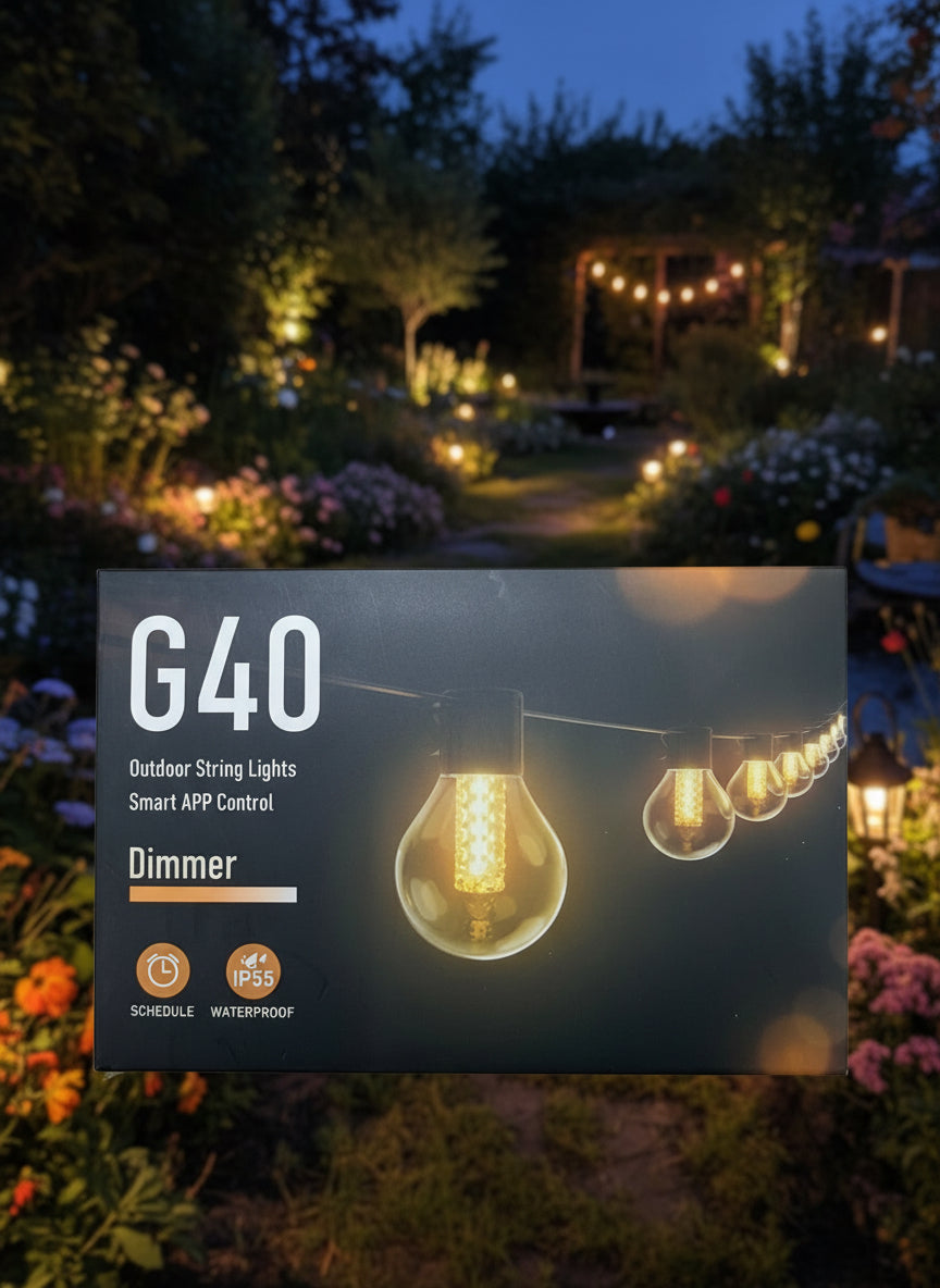 Fényfüzér időzíthető vízálló (IP55) 25 db melegfehér led ...